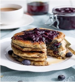 Oatmeal and Wheat Flour Blueberry Pancakes | North Texas Food Bank